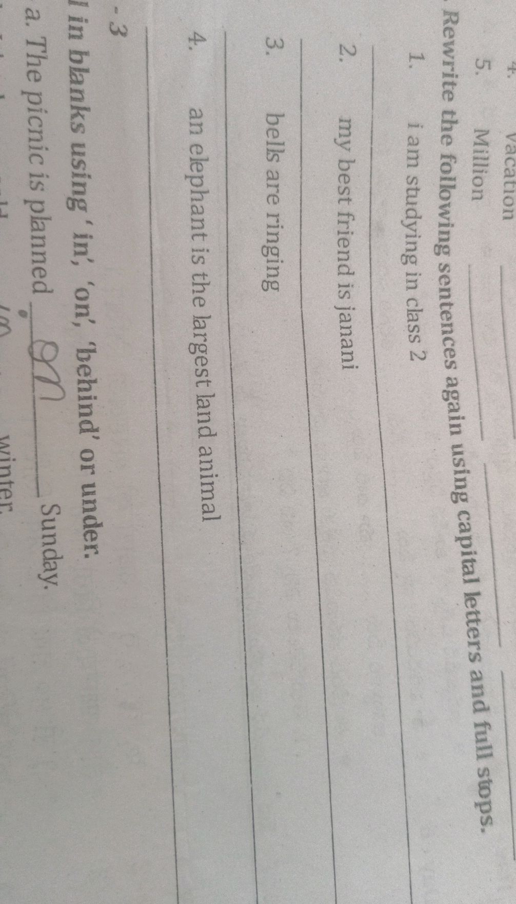 Rewrite the following sentences again using | StudyX