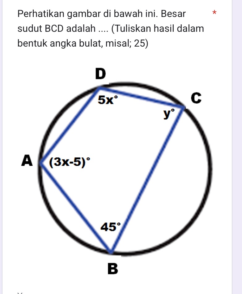 Perhatikan gambar di bawah ini. Besar sudut | StudyX