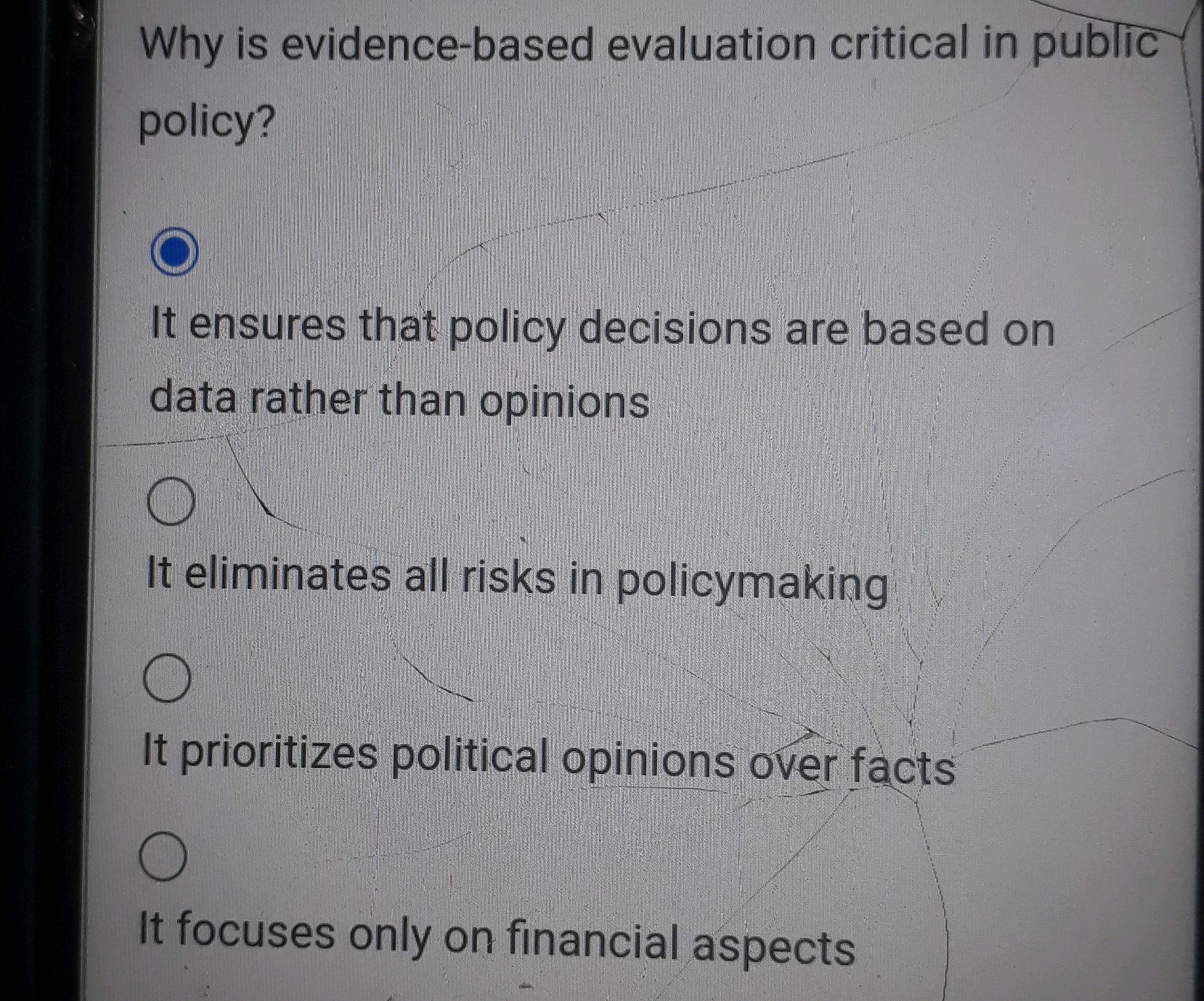 Why is evidence-based evaluation critical in | StudyX