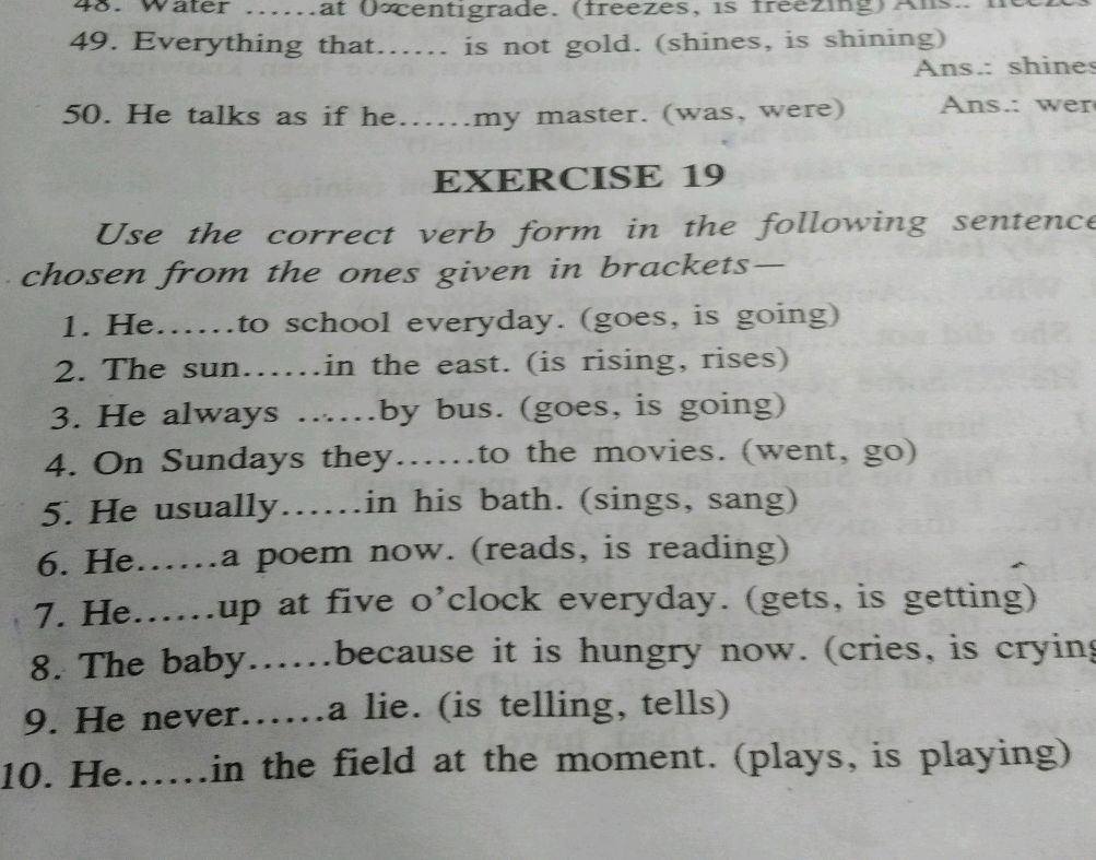 Use the correct verb form in the following | StudyX