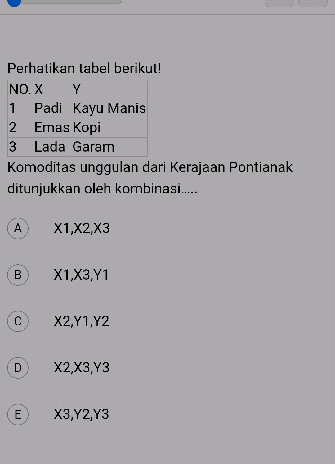 Perhatikan tabel berikut! | NO. | X | Y | StudyX