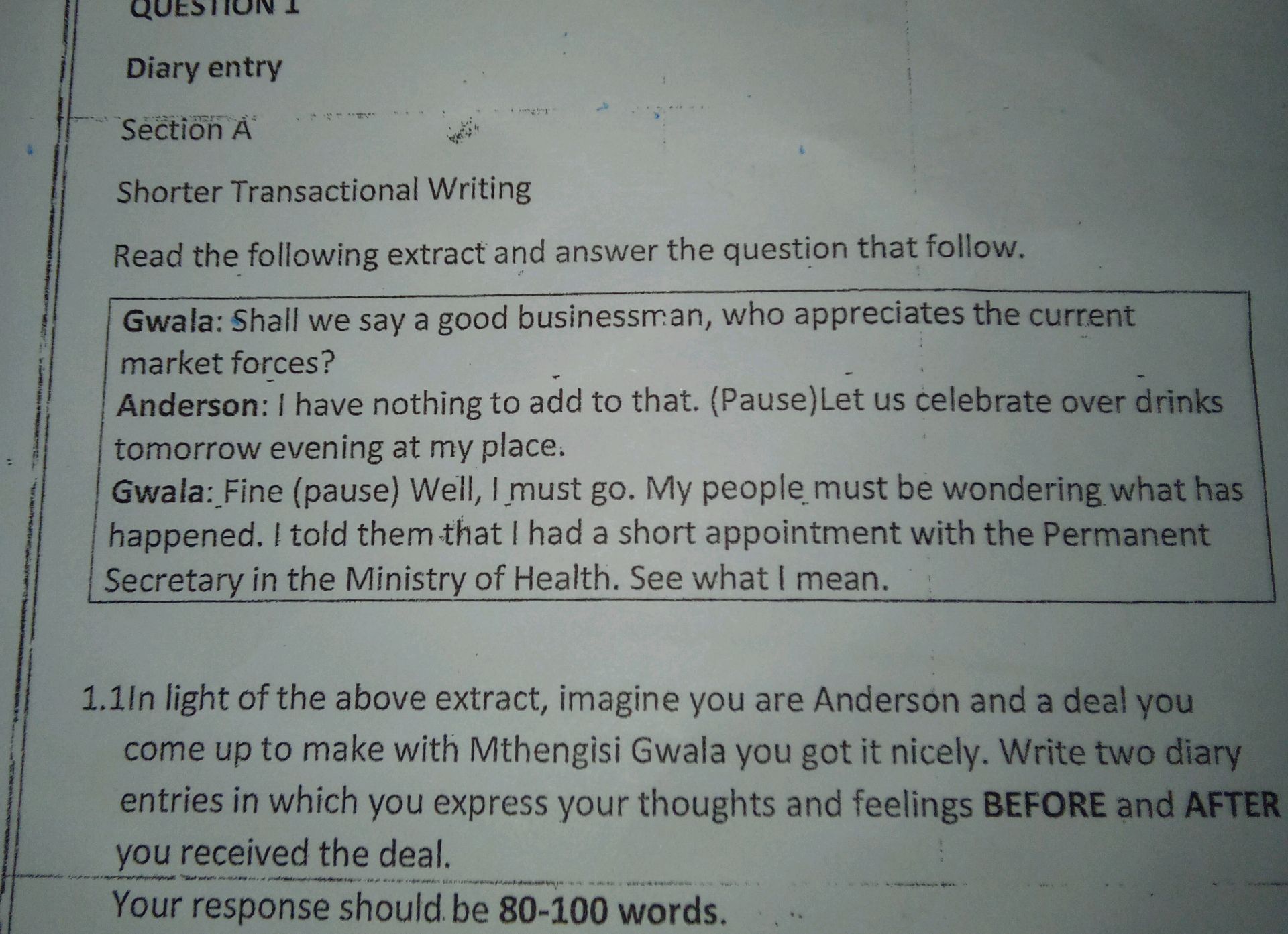 Read the following extract and answer the | StudyX