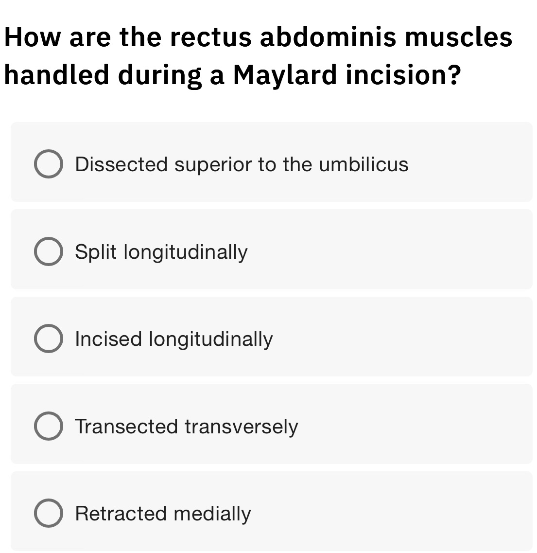 How are the rectus abdominis muscles handled | StudyX