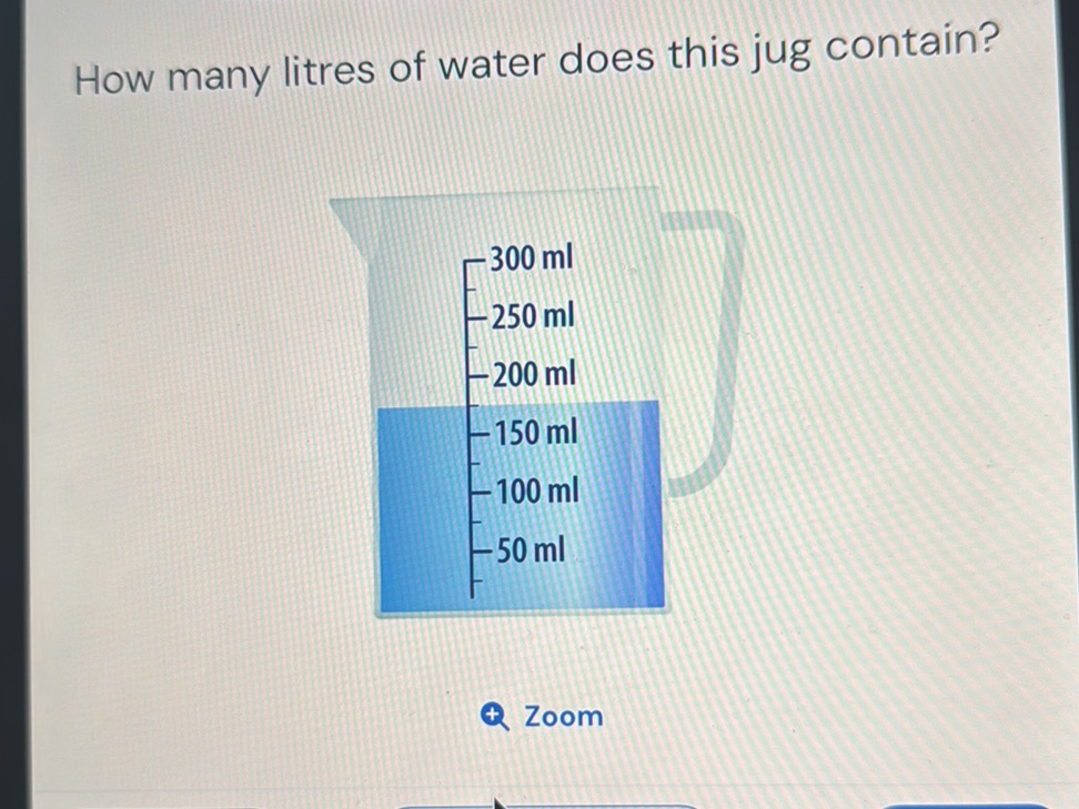 How many litres of water does this jug | StudyX