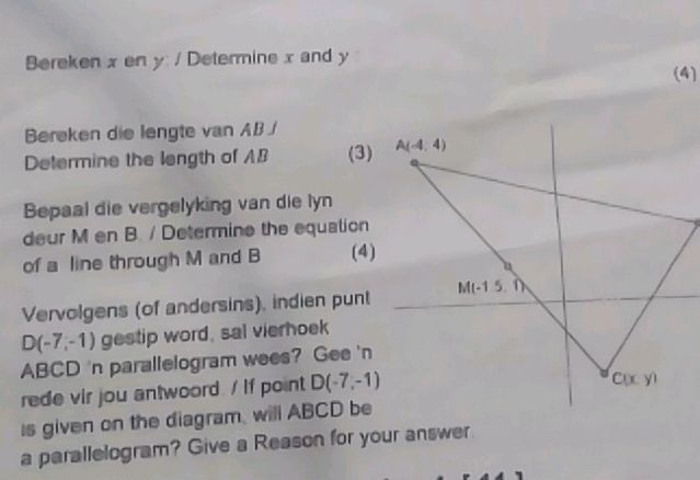 Bereken x en y / Determine x and y Bereken | StudyX
