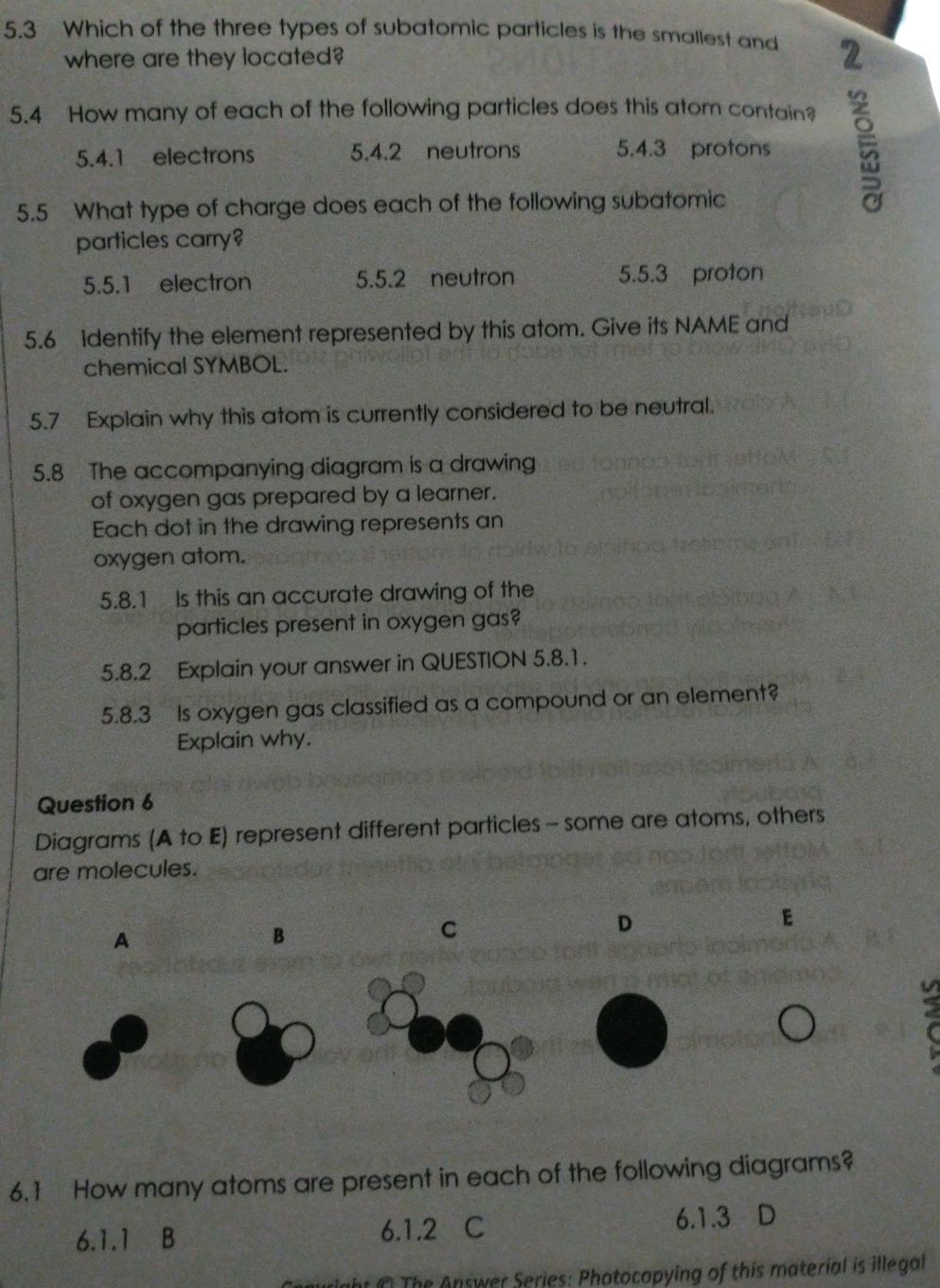 5.3 Which of the three types of subatomic | StudyX