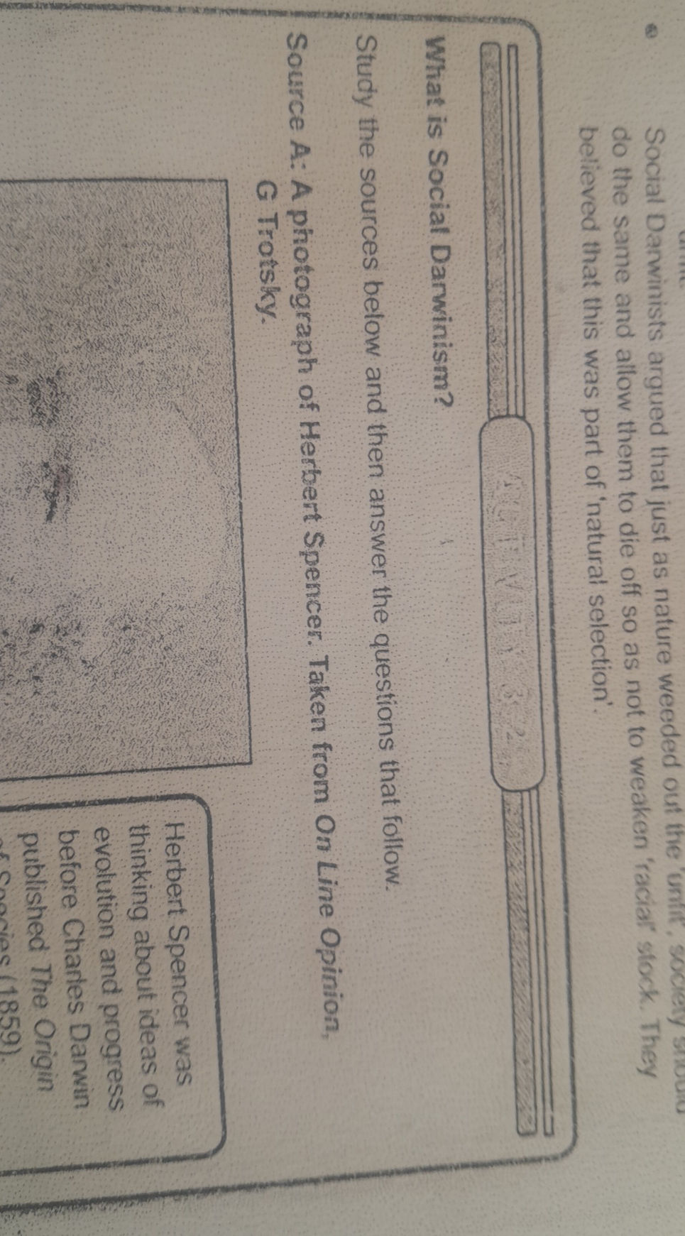 What is Social Darwinism? Study the sources | StudyX