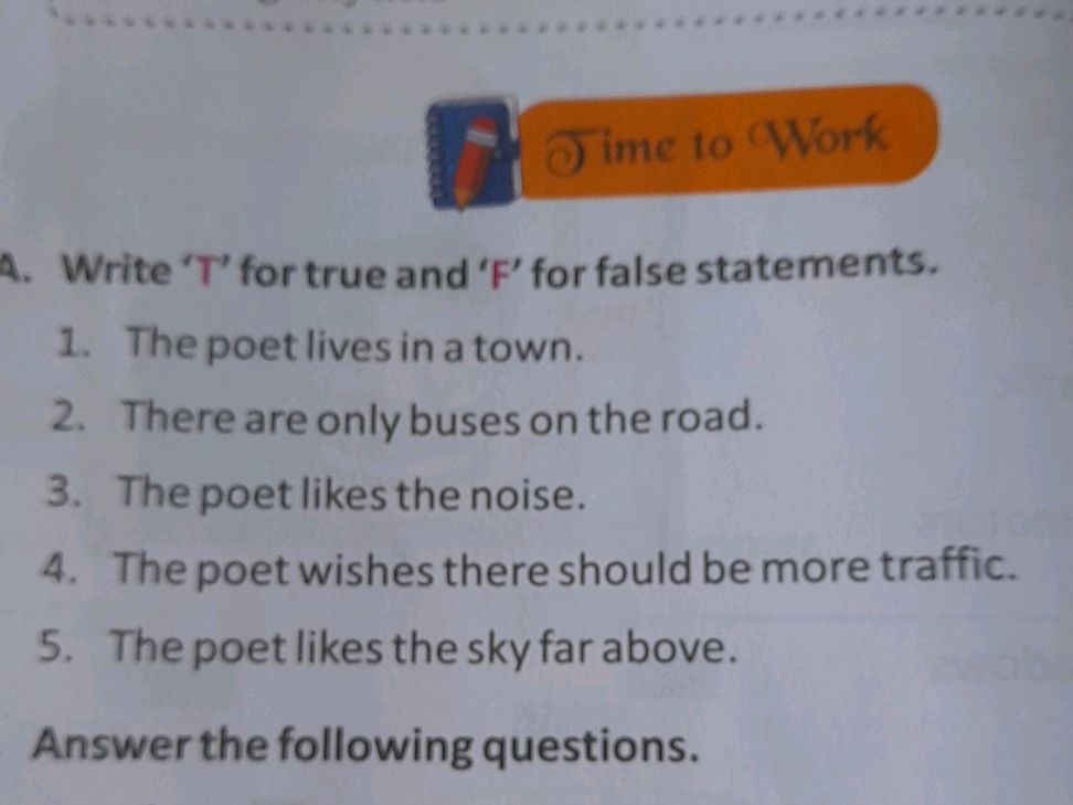 A. Write 'T' for true and 'F' for false | StudyX