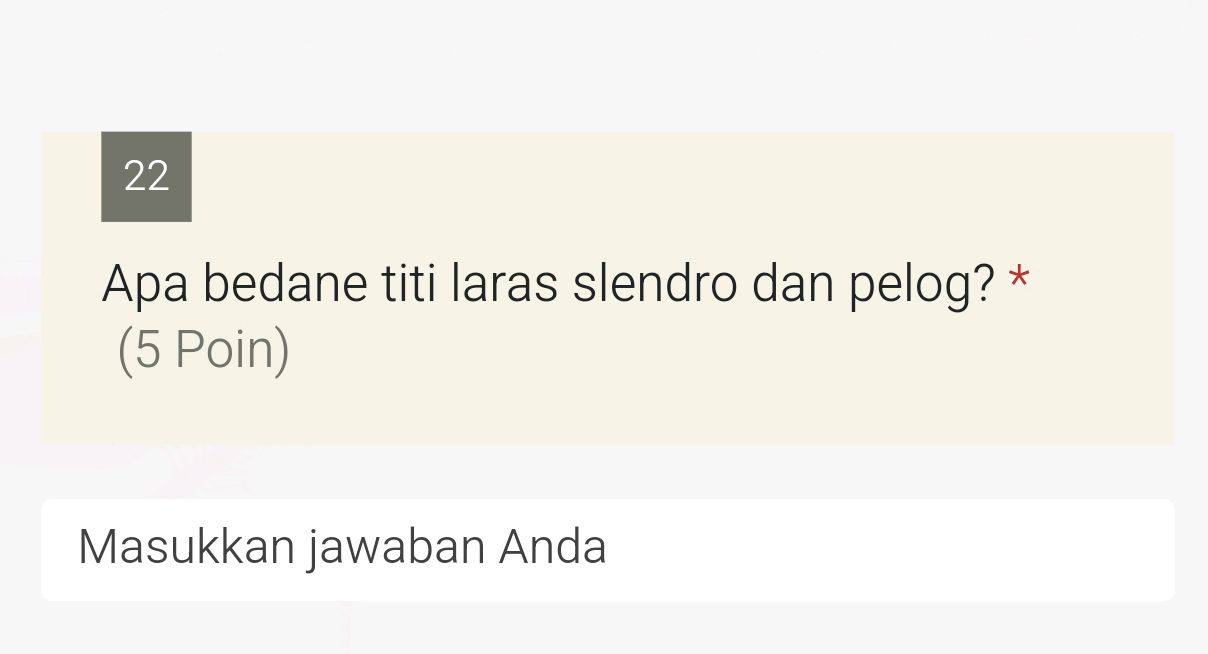 Apa bedane titi laras slendro dan pelog? * | StudyX