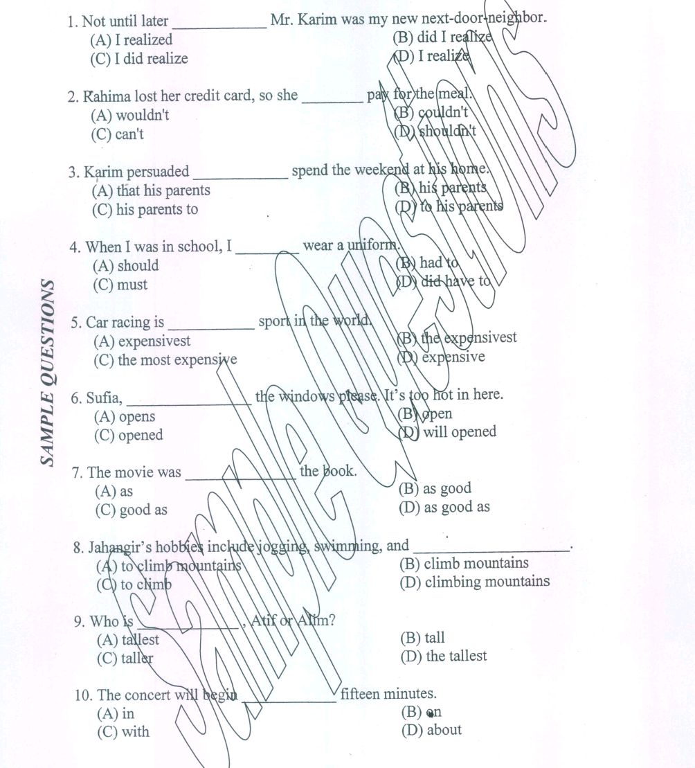 1. Not until later ______ Mr. Karim was my | StudyX