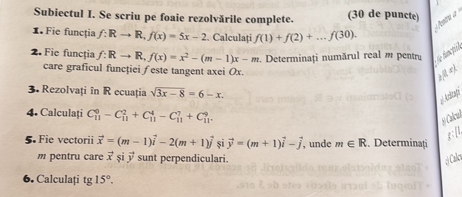 1. Fie funcția $f: {R} {R}, f(x) = 5x - | StudyX