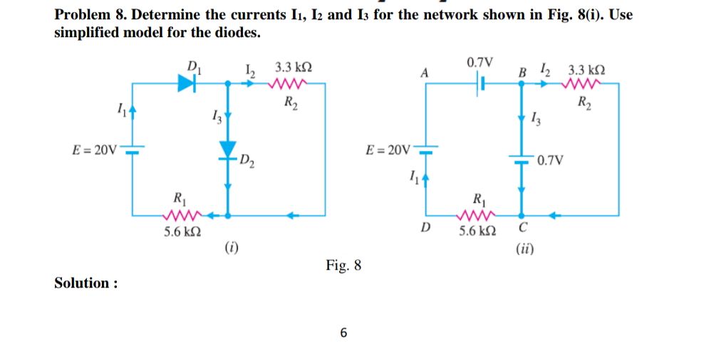 Problem 8. Determine the currents $I_1$, | StudyX