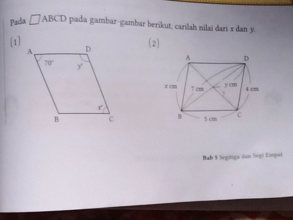 Pada ABCD pada gambar-gambar berikut, | StudyX