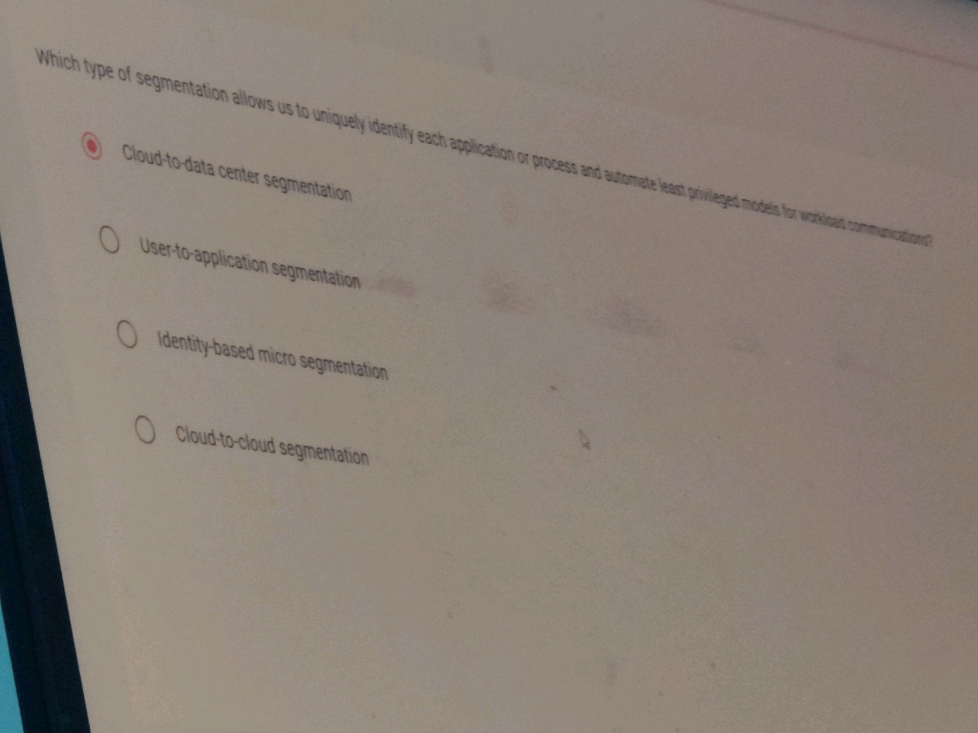 Which type of segmentation allows us to | StudyX