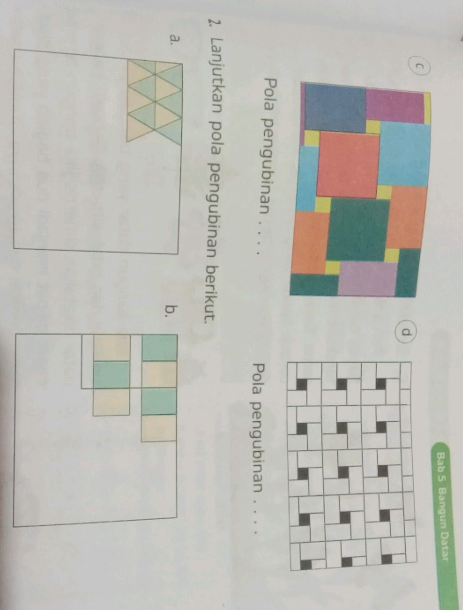 2. Lanjutkan pola pengubinan berikut. a. | StudyX