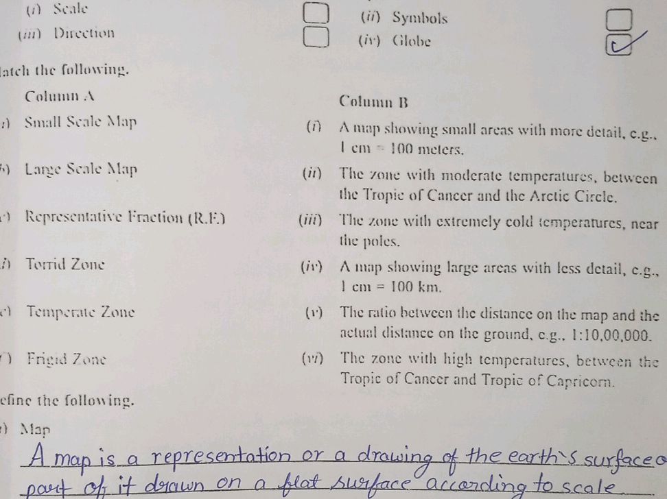 Match the following. Column A 1) Small | StudyX