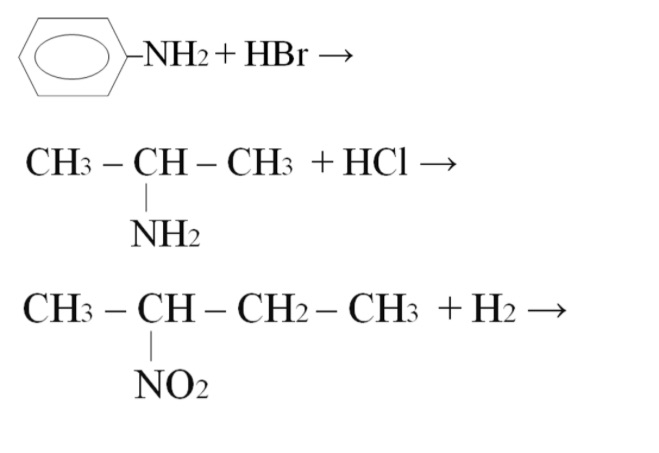 NH}_2 + ext{HBr} $ $ {CH}_3 - | StudyX