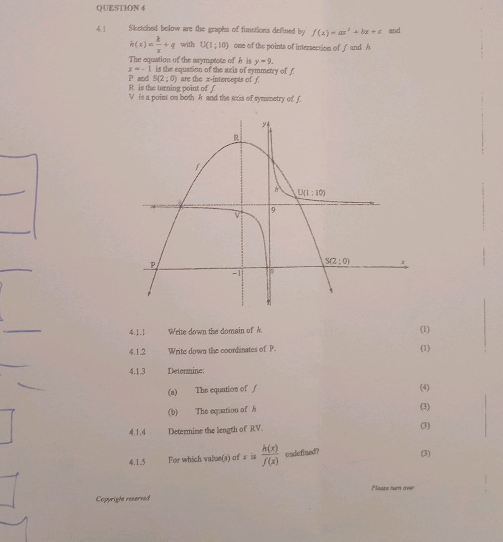 4. Sketched below are the graphs of | StudyX
