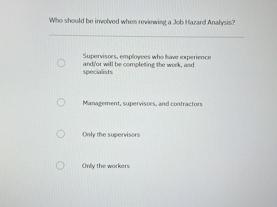 Who should be involved when reviewing a Job | StudyX