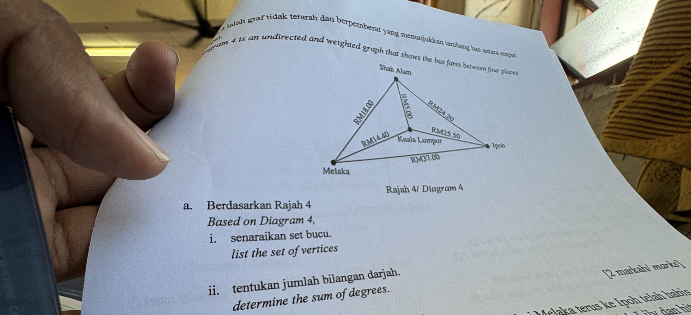 Based on Diagram 4, i. list the set of | StudyX