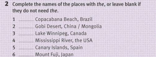 2 Complete the names of the places with | StudyX