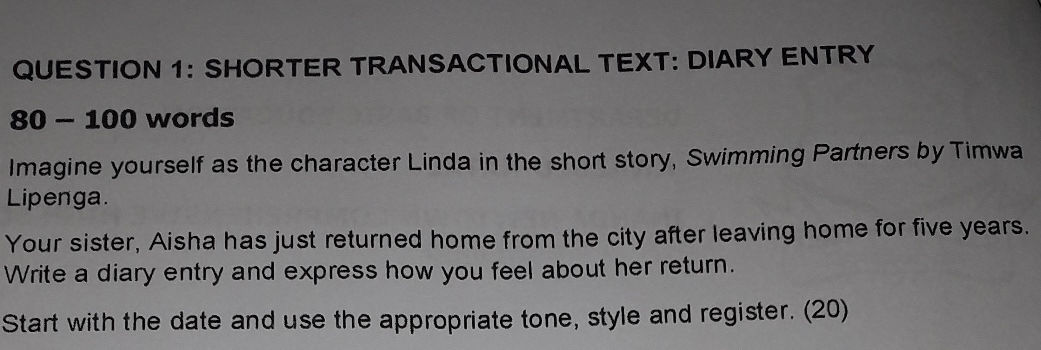 QUESTION 1: SHORTER TRANSACTIONAL TEXT: | StudyX