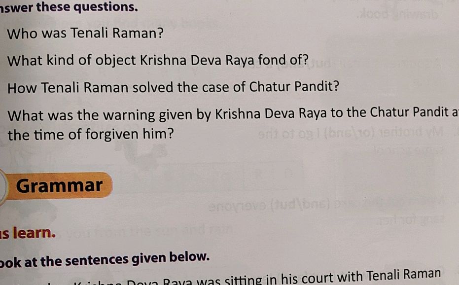 Who was Tenali Raman? What kind of object | StudyX