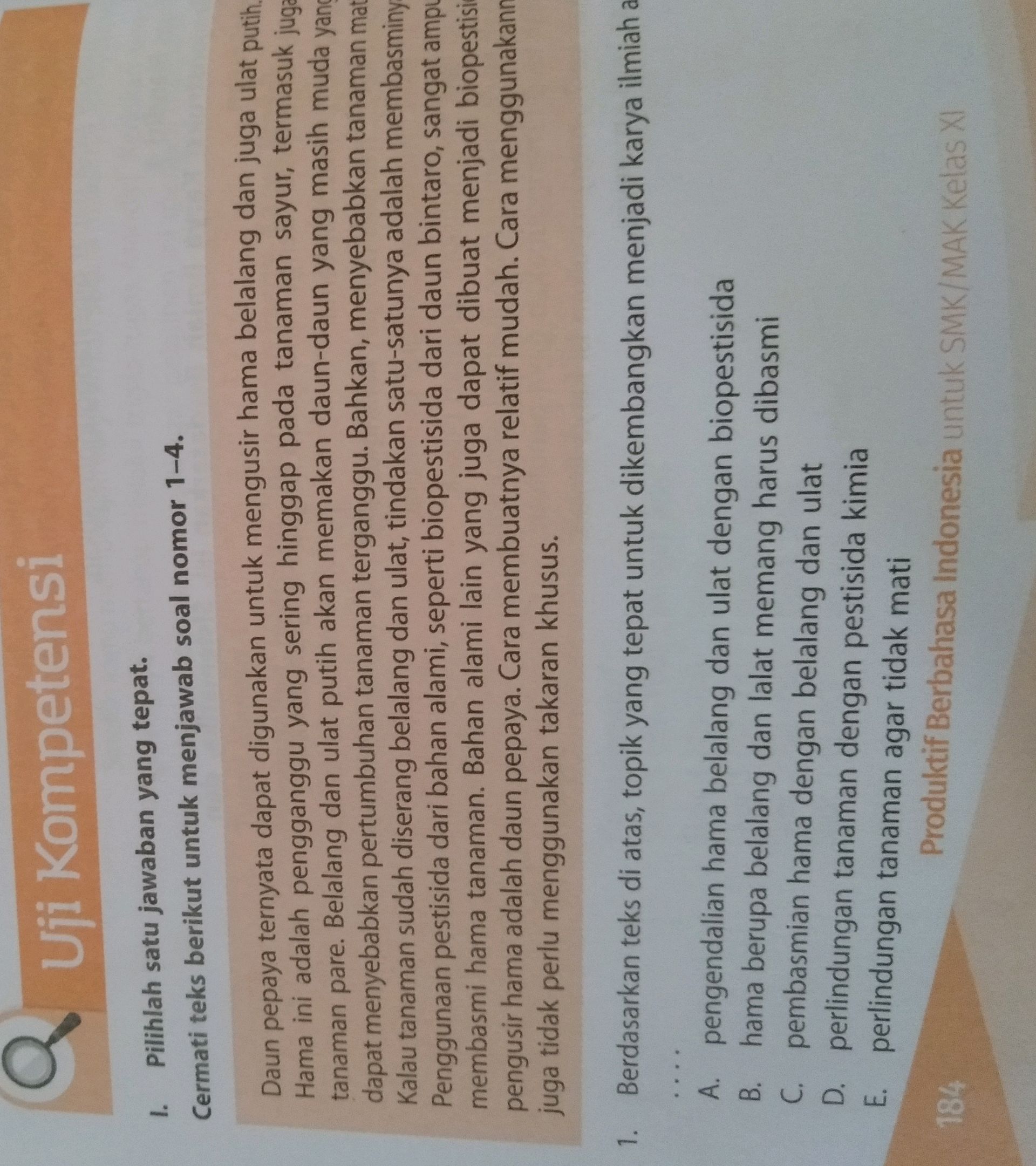 1. Berdasarkan teks di atas, topik yang | StudyX