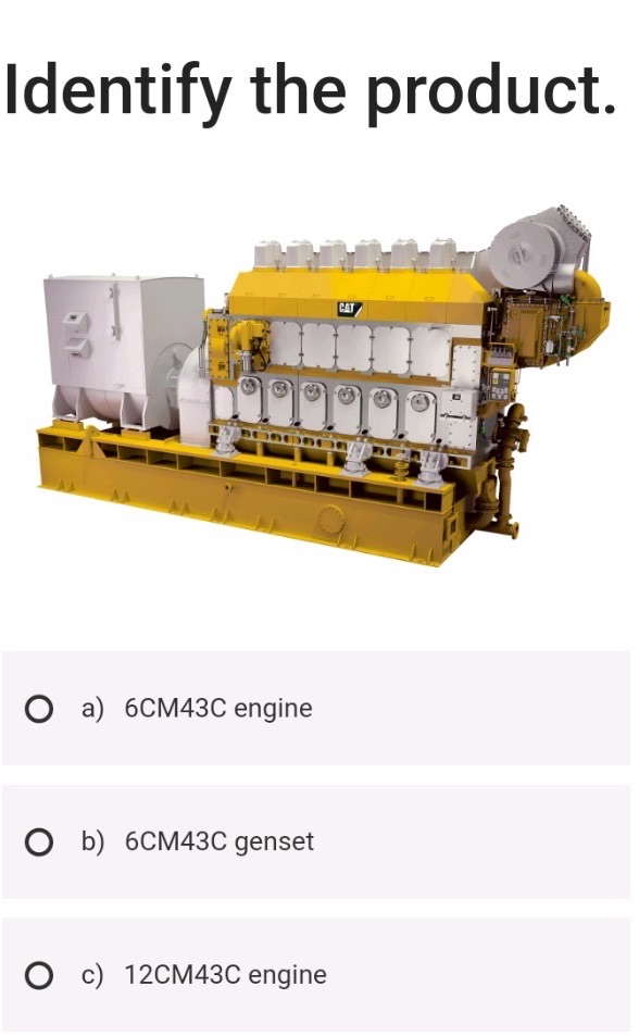 Identify the product. a) 6CM43C engine b) | StudyX