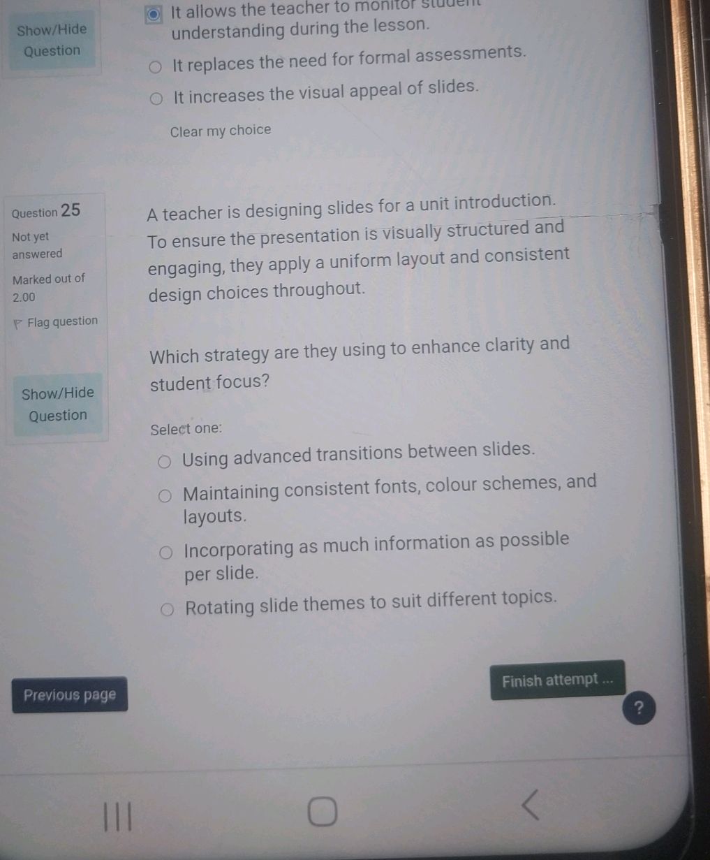 A teacher is designing slides for a unit | StudyX