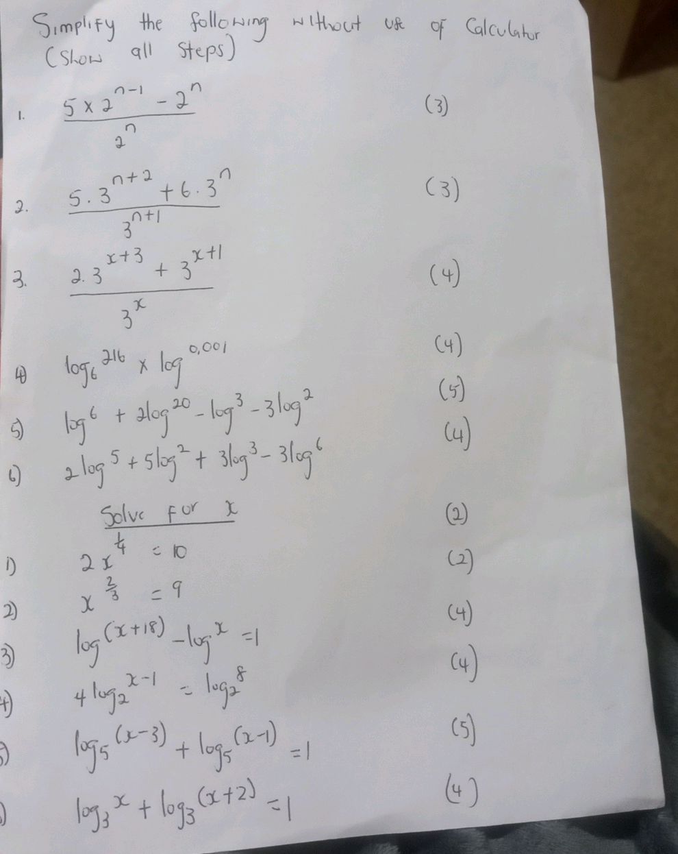 Simplify the following without use of | StudyX