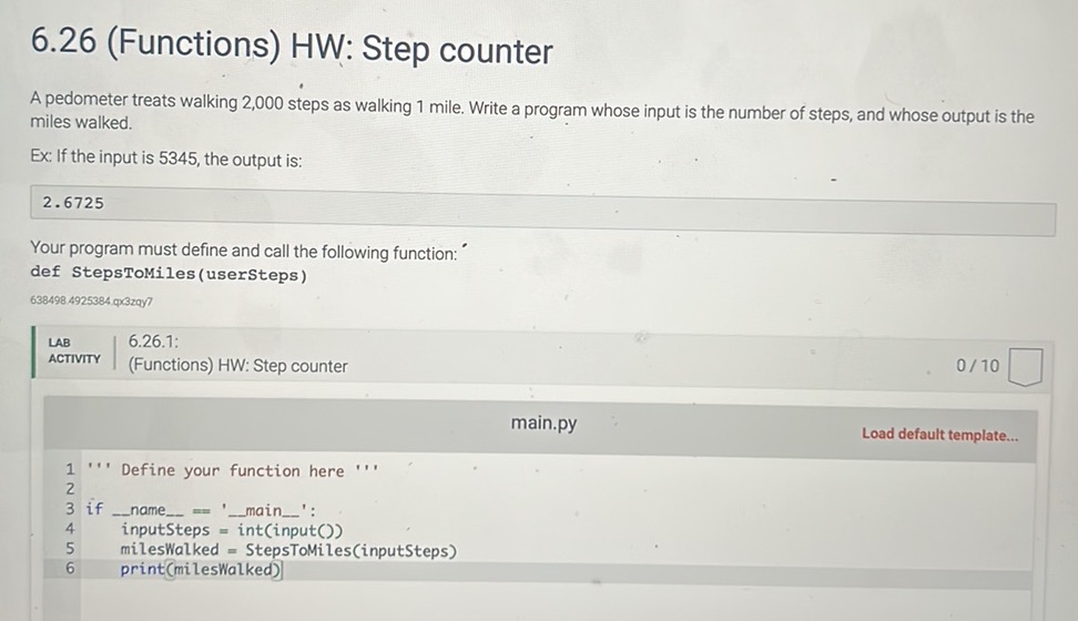 A pedometer treats walking 2,000 steps as | StudyX