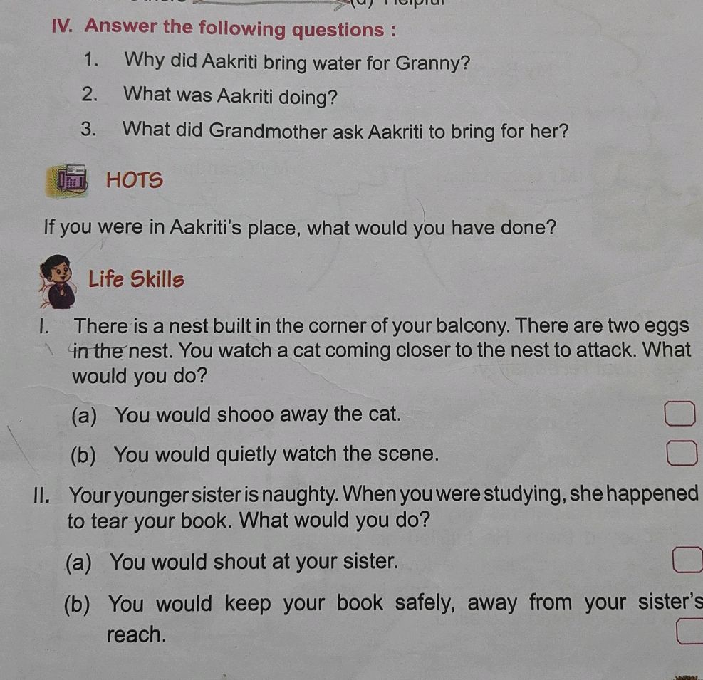 IV. Answer the following questions : 1. Why | StudyX