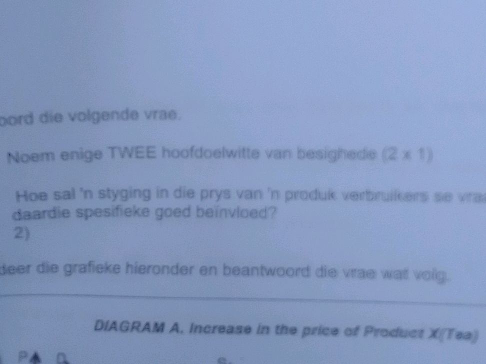 Noem enige TWEE hoofdoelwitte van besighede | StudyX