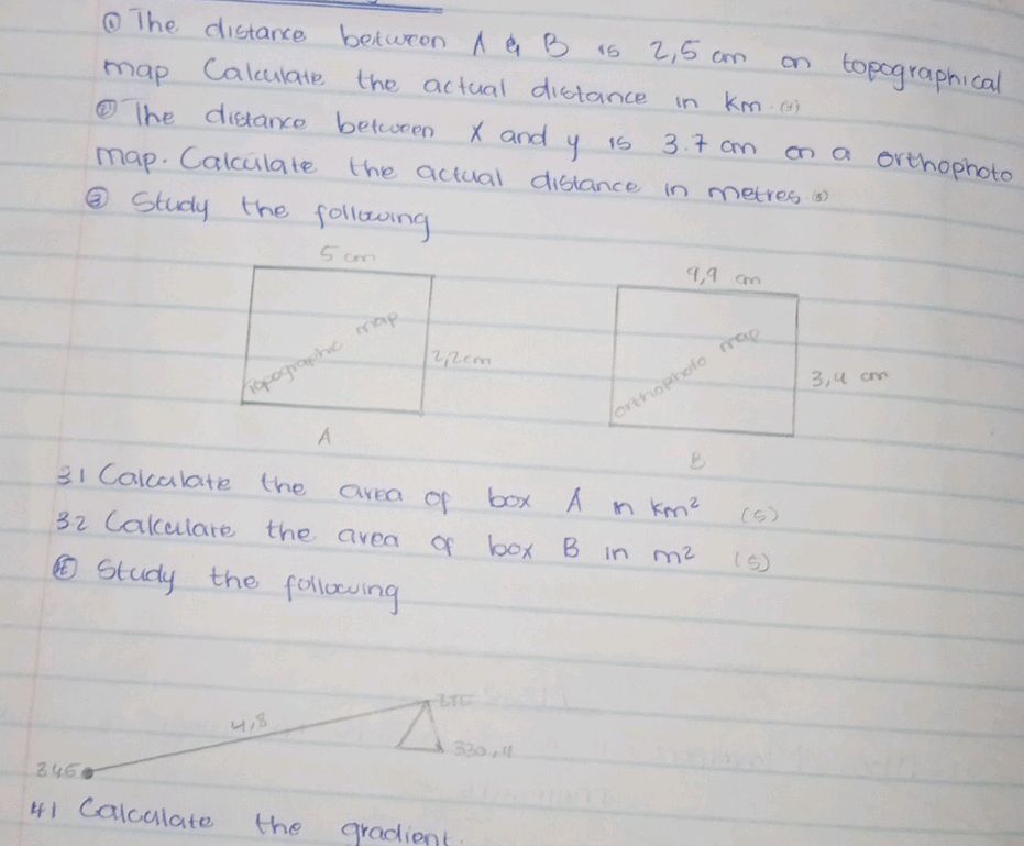 1. The distance between A B is 2.5 cm on | StudyX