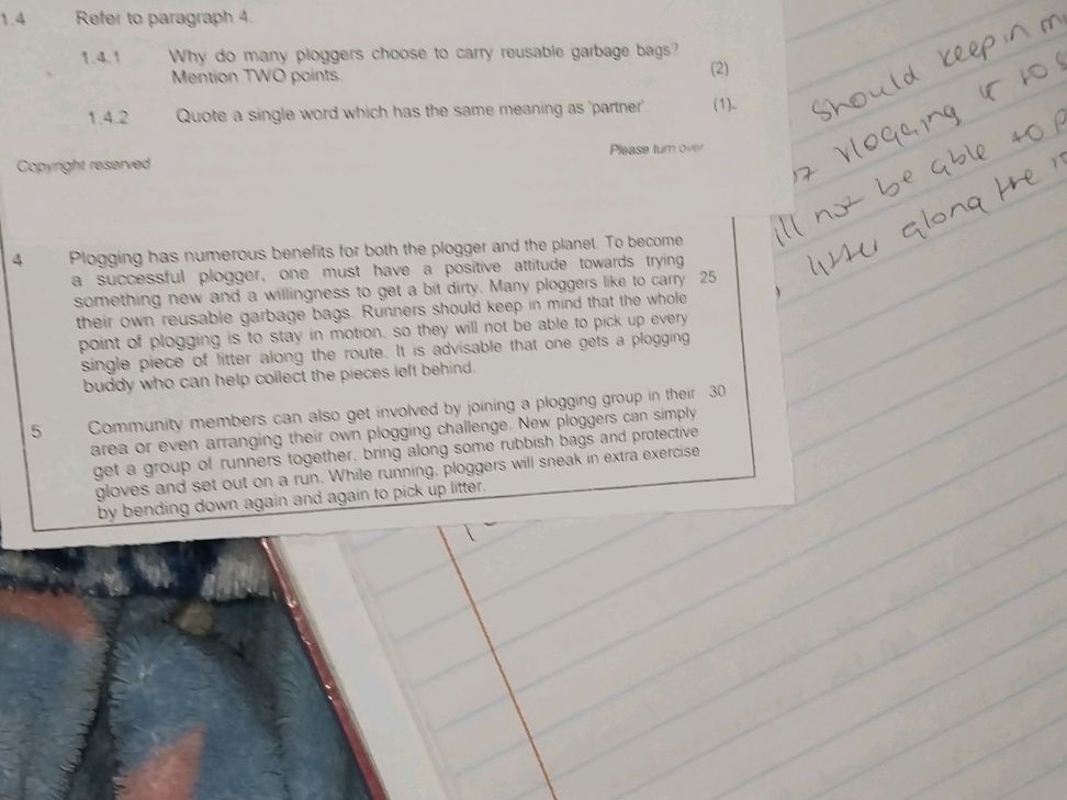 1.4 Refer to paragraph 4. 1.4.1 Why do many | StudyX