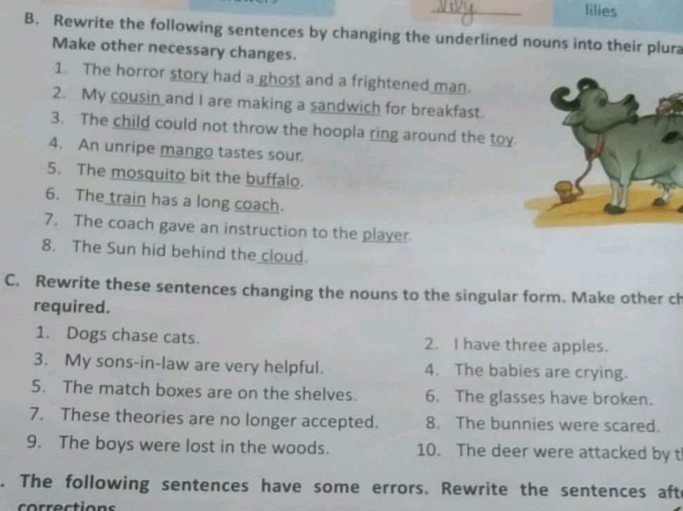 B. Rewrite the following sentences by | StudyX