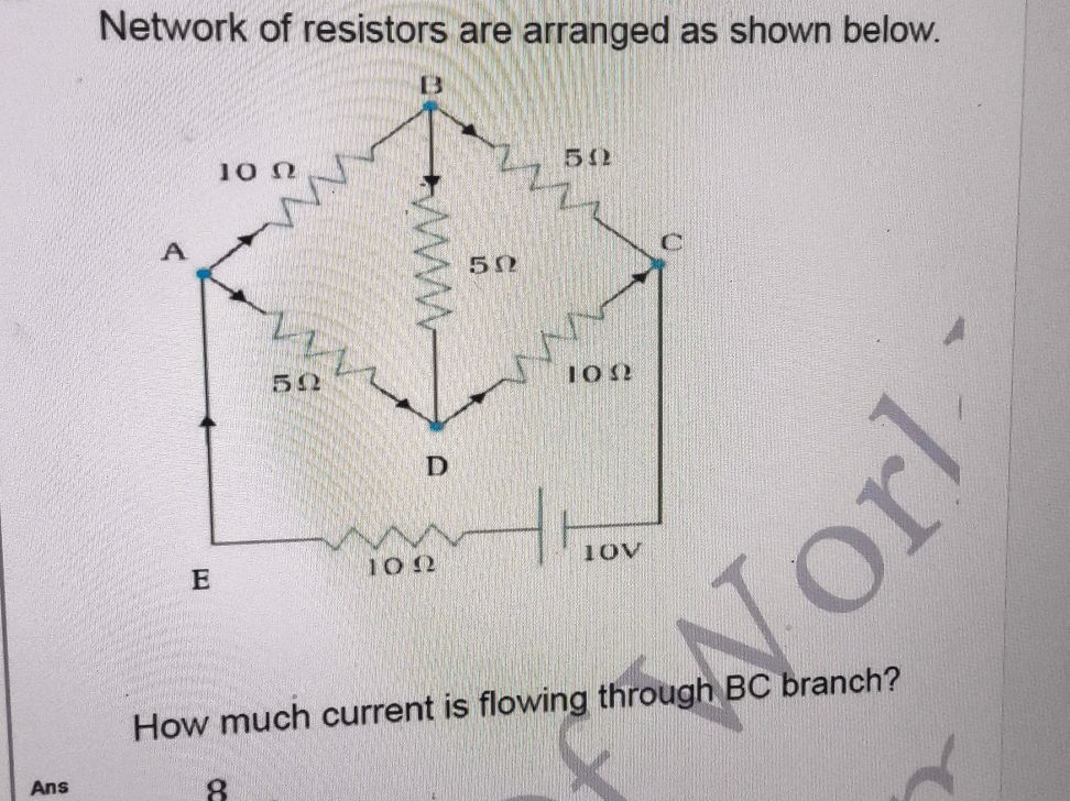 Network of resistors are arranged as shown | StudyX