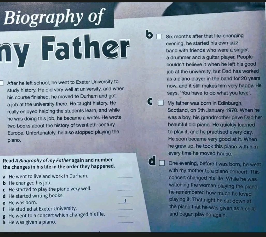 Read A Biography of my Father again and | StudyX