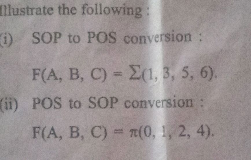 Illustrate the following: (i) SOP to POS | StudyX