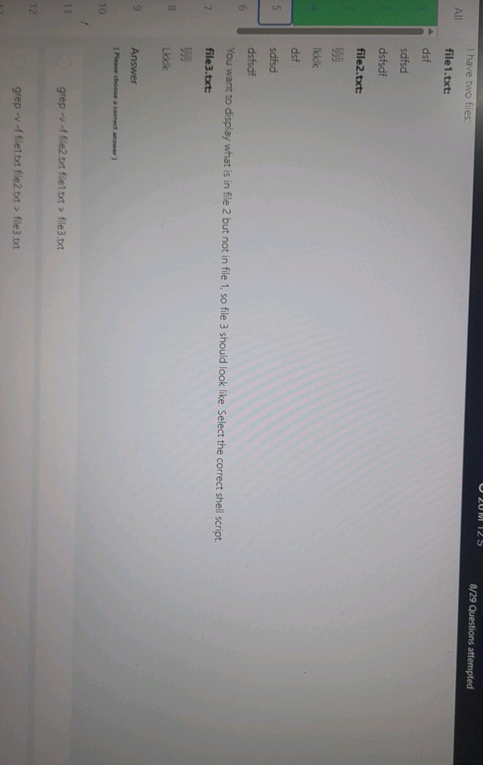 You want to display what is in file 2 but | StudyX
