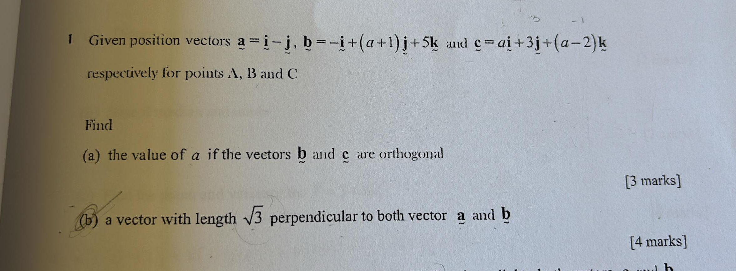 Given position vectors $ {a} = {i} - {j}$, | StudyX