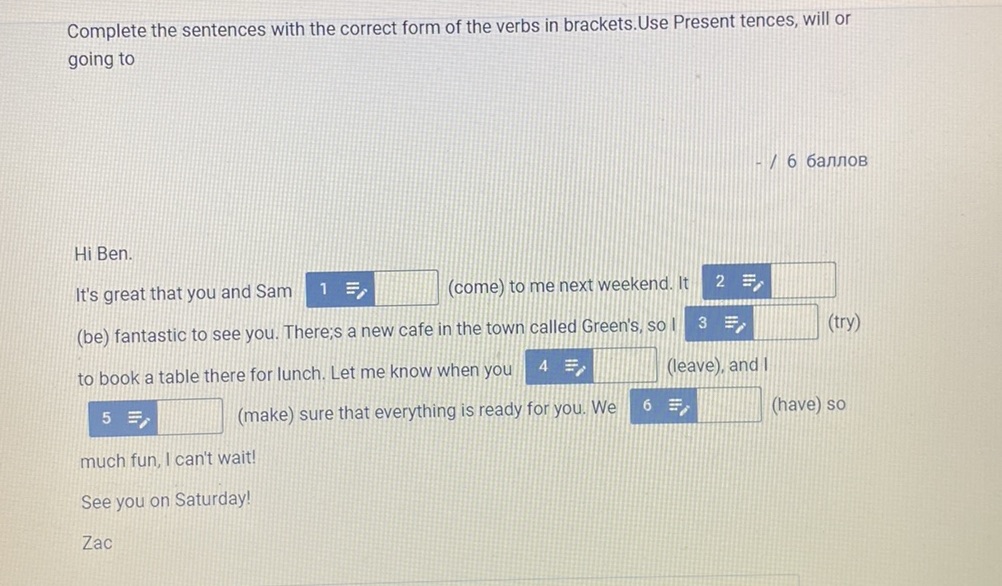 Complete the sentences with the correct form | StudyX