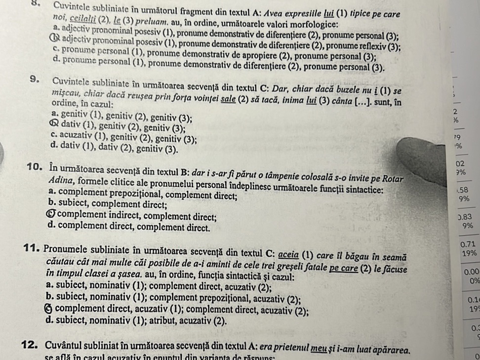 8. Cuvintele subliniate în următorul | StudyX