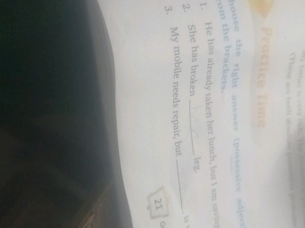 Choose the right answer (possessive | StudyX