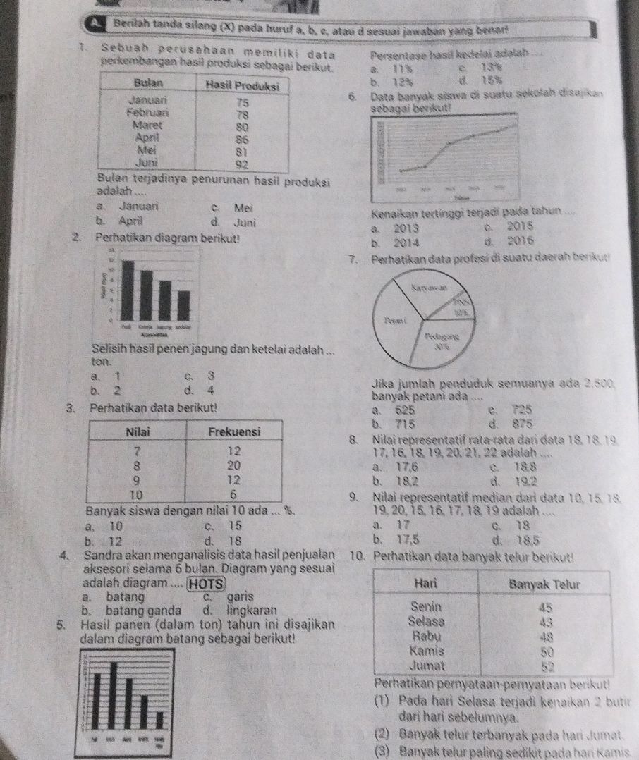 1. Sebuah perusahaan memiliki data | StudyX