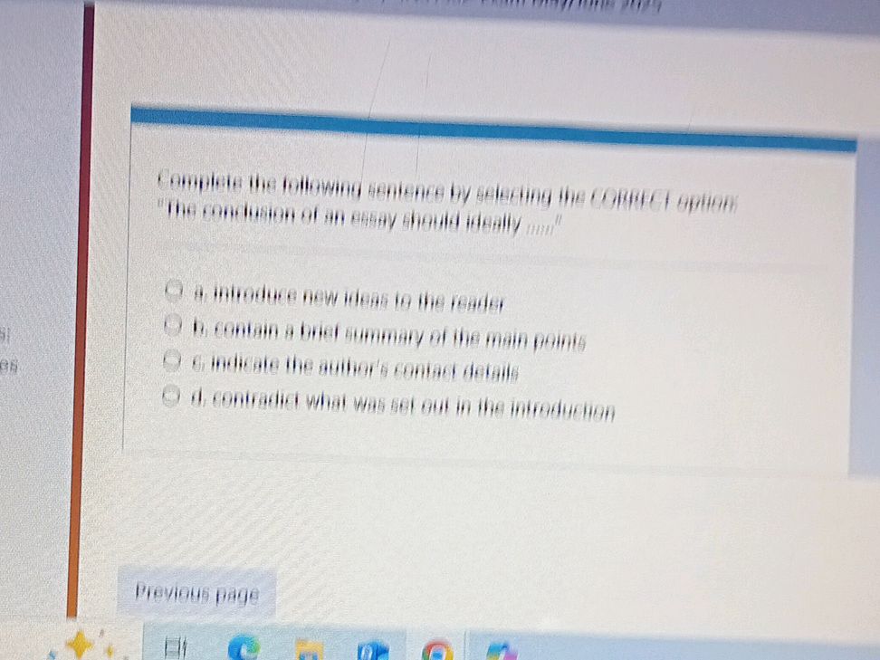 Complete the following sentence by selecting | StudyX