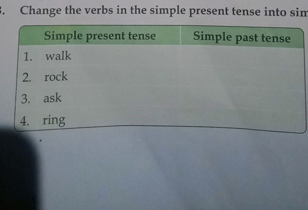 Change the verbs in the simple present tense | StudyX