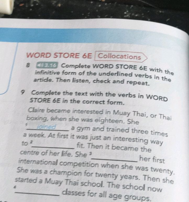 Complete WORD STORE 6E with the infinitive | StudyX