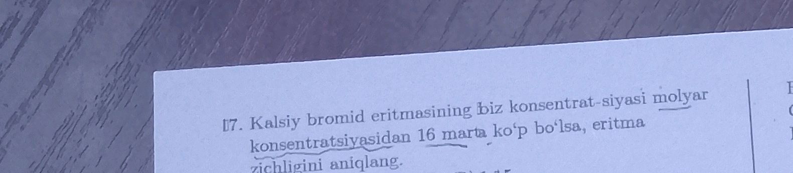 17. Kalsiy bromid eritmasining biz | StudyX